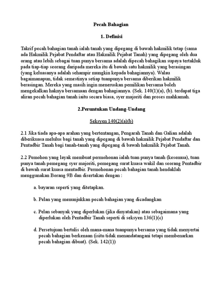 Pecah Bahagian | PDF