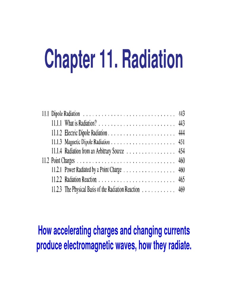 Power Radiation from Accelerating Charges | PDF | Electromagnetic ...