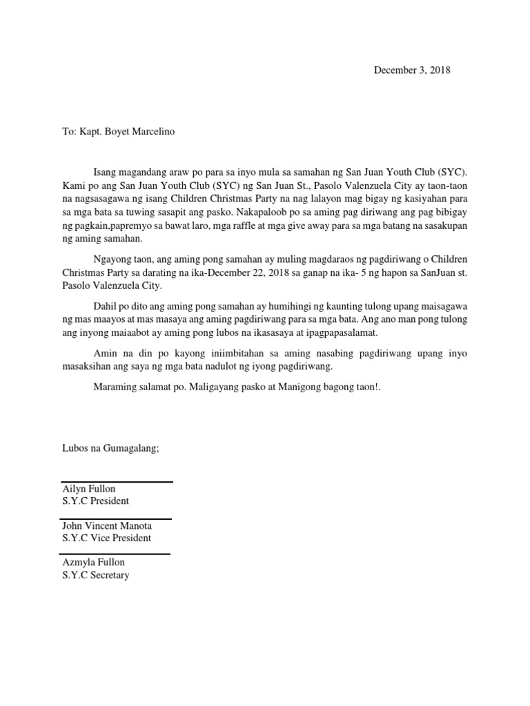 Letter of Solicitation | PDF