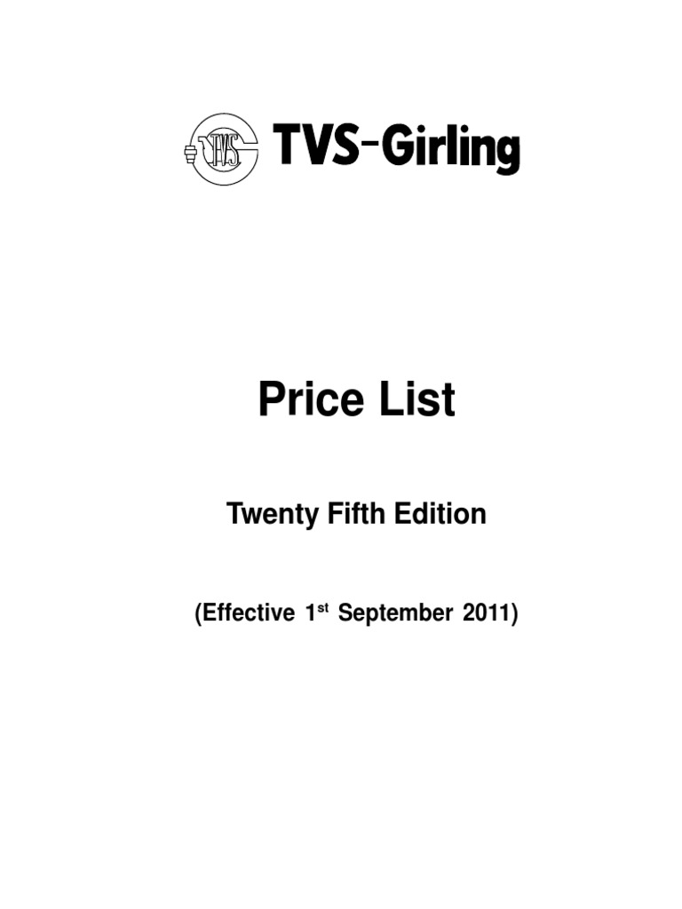 25th Price List | PDF | Brake | Taxes