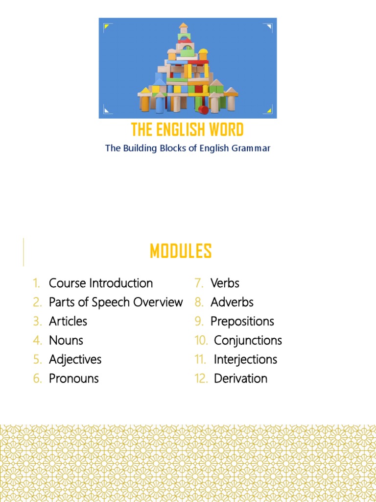 The English Word - The Building Blocks of English Grammar | PDF ...