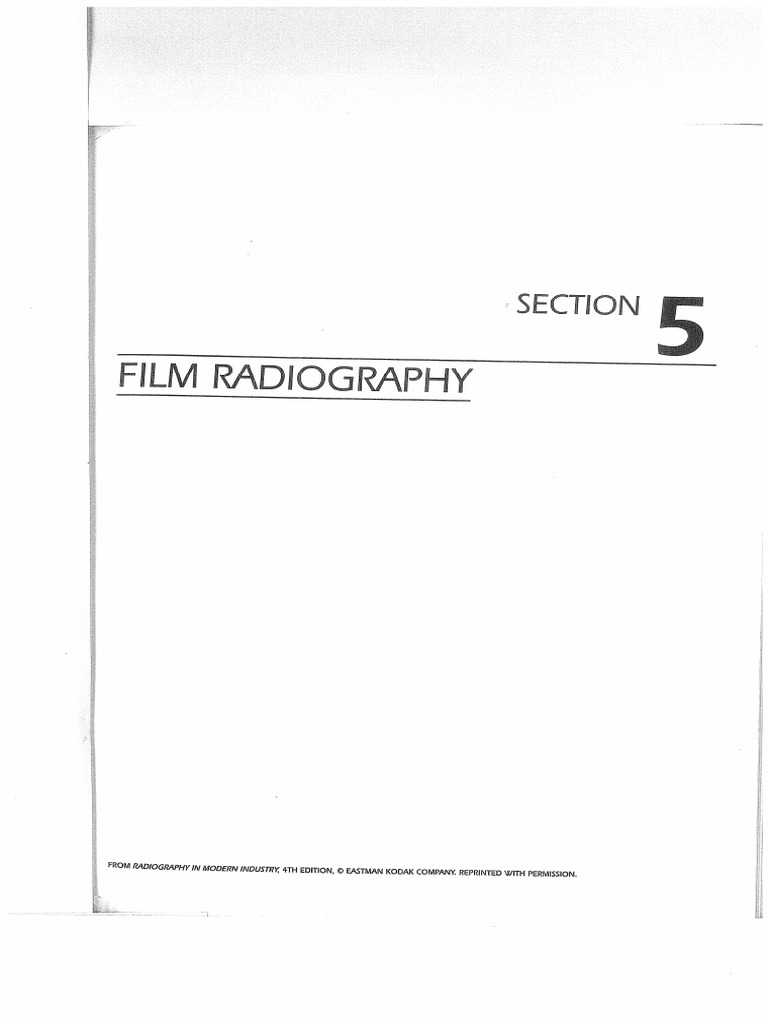 NDT HBK Section 5 Film Radiography | PDF