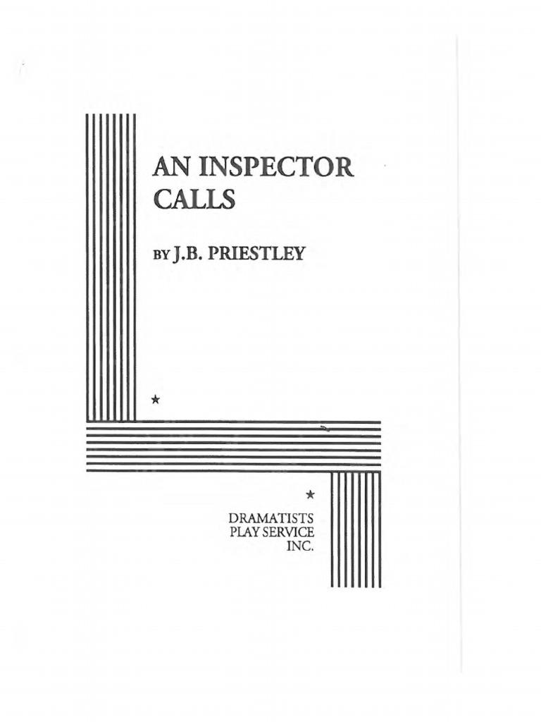 An Inspector Calls Full Text PDF | PDF
