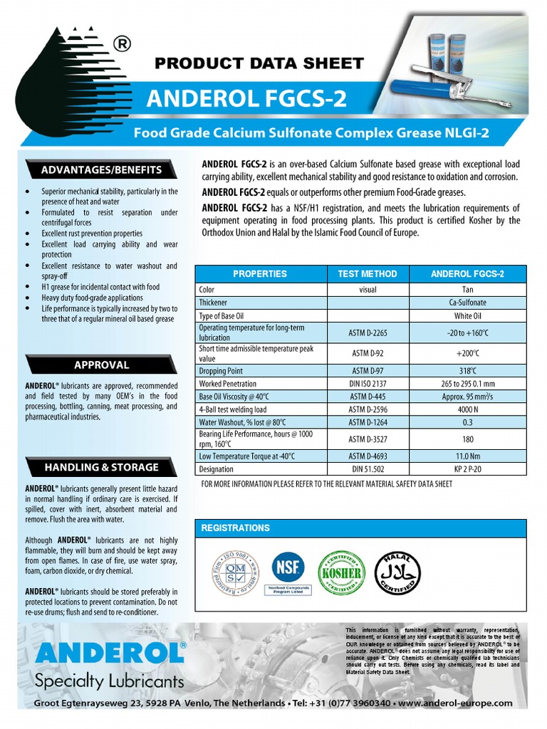 Anderol Fgcs-2 en | PDF