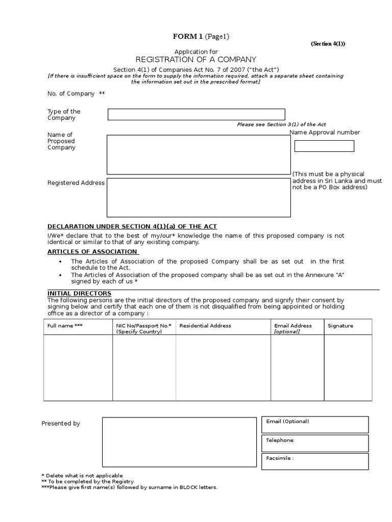 Form 1 | PDF | Government Information | Government