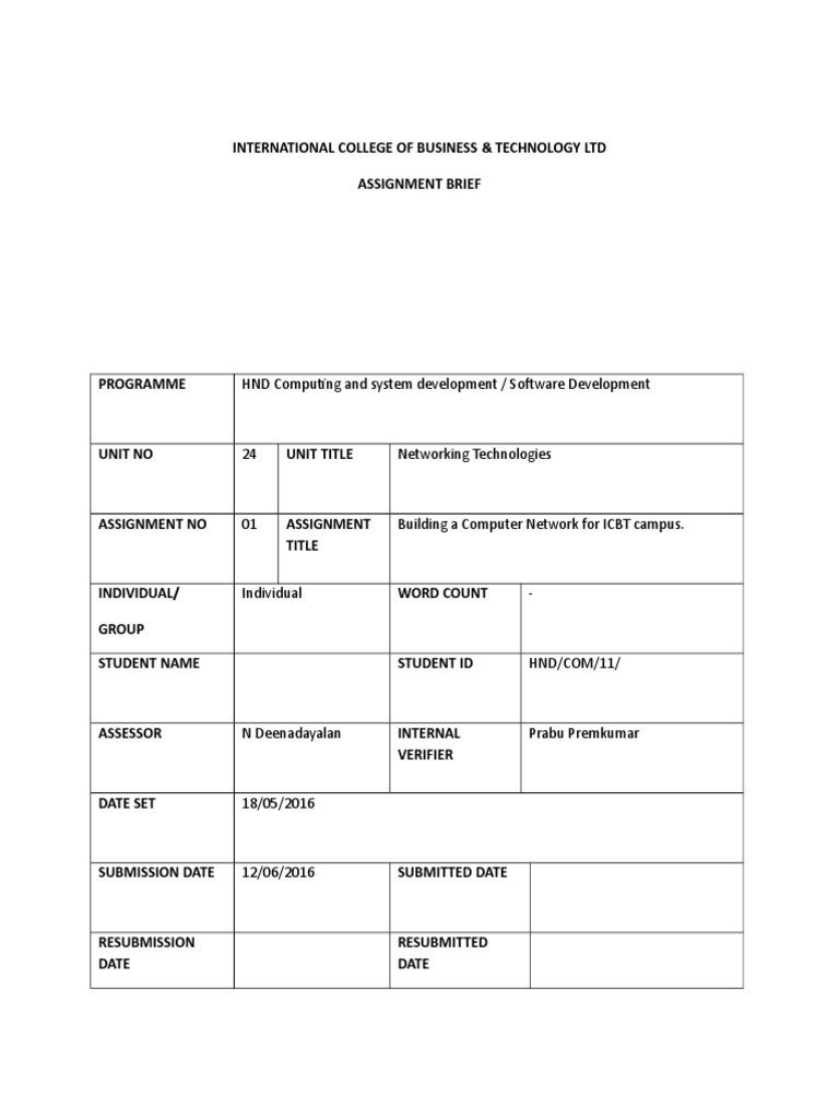 Network Assignment | PDF | Network Topology | Server (Computing)