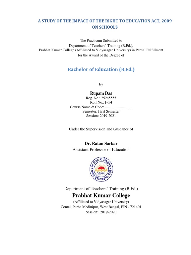 Cover Page, Declaration and Certificate | PDF | Academic Degree ...