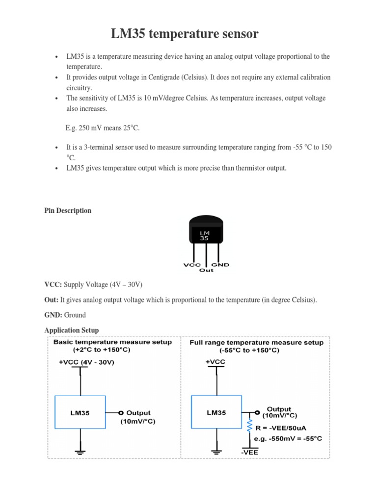 An In-Depth Look at the LM35 Temperature Sensor: Features, Pin ...