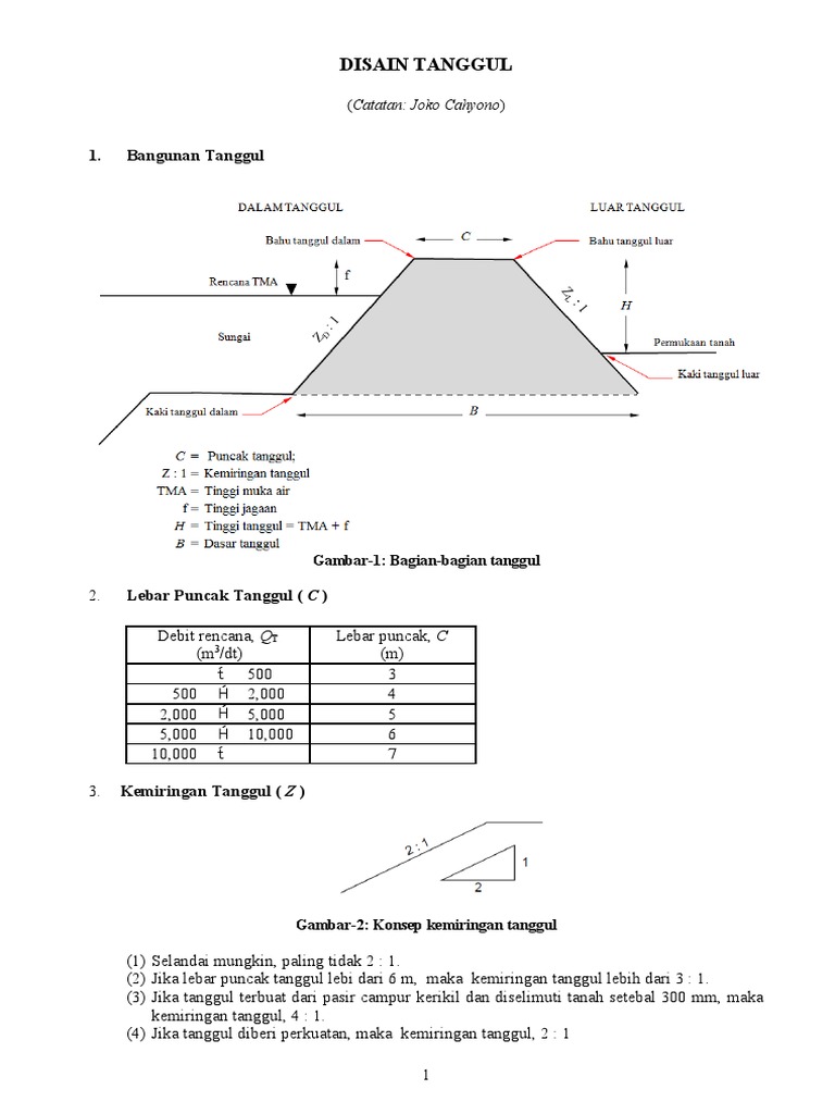 Tanggul JC PDF | PDF