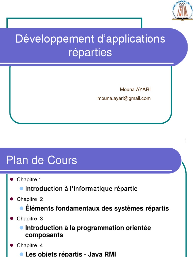 Chapitre1 - Introduction Aux Applications Rparties | PDF | Système d ...