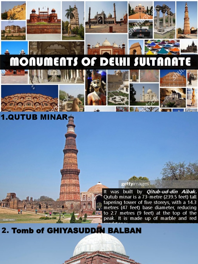Key Monuments of the Delhi Sultanate | PDF