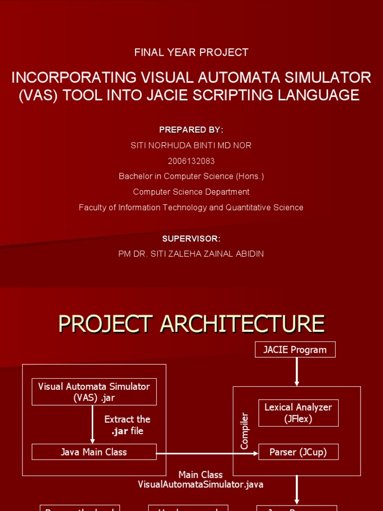 Incorporating Visual Automata Simulator (Vas) Tool Into Jacie Scripting ...