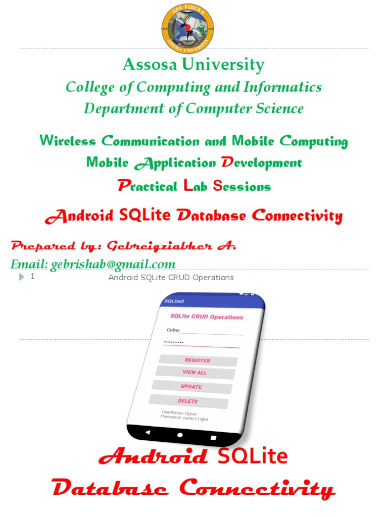 Android SQLite Database Connectivity | PDF | Digital Technology ...