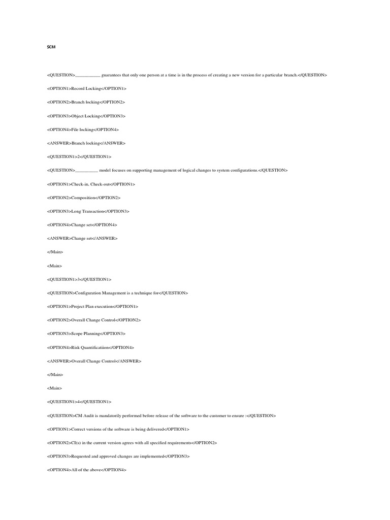 SCM | PDF | Version Control | Software Development