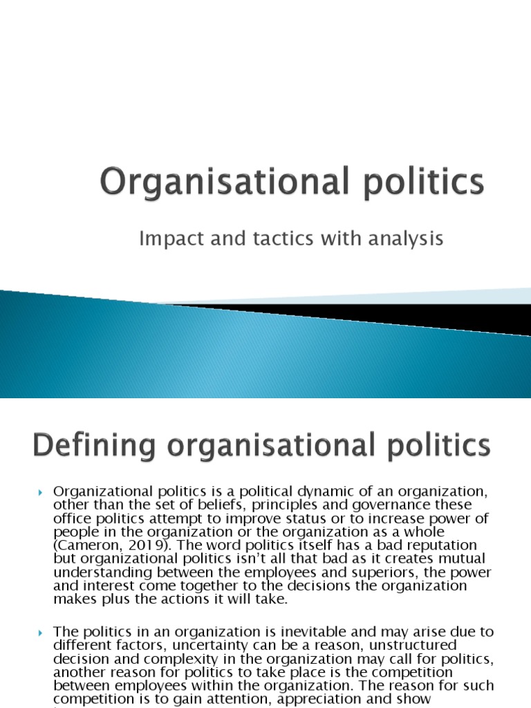 Understanding Organizational Politics | PDF | Decision Making ...