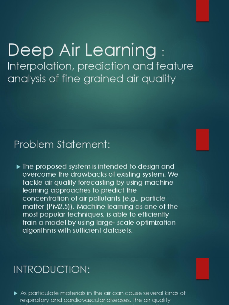 Deep Air Learning | PDF | Air Pollution | Machine Learning