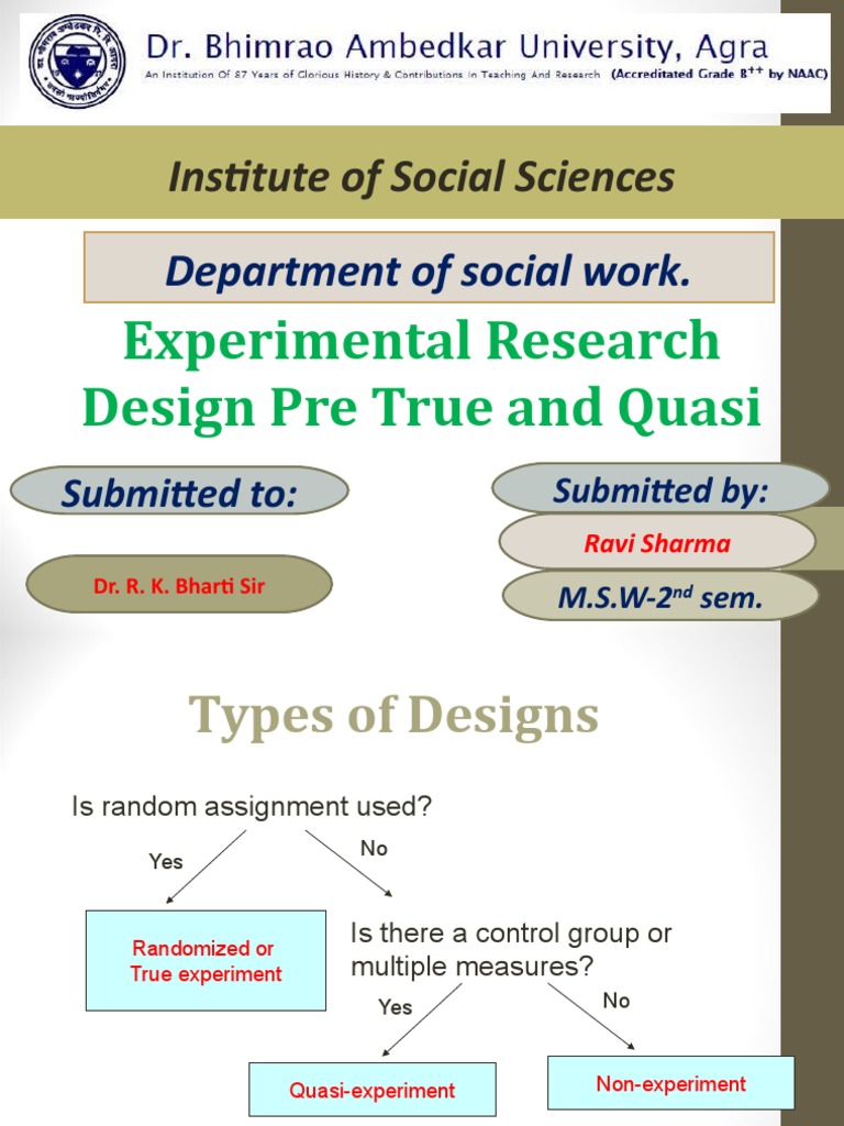 True vs Quasi Experimental Designs | PDF | Experiment | Scientific Method