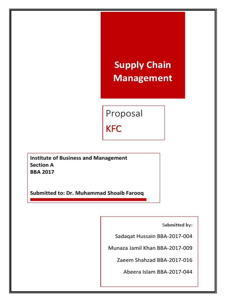 KFC | PDF | Supply Chain | Warehouse