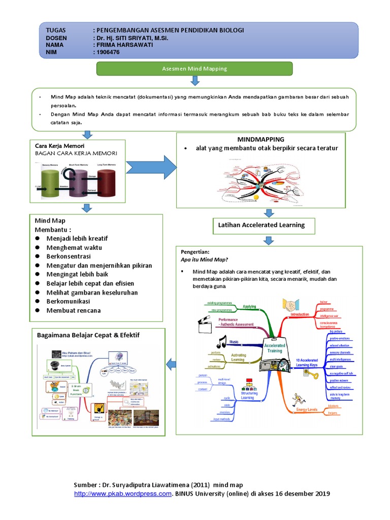 Contoh Mind Mapping Pendidikan Biologi | PDF | Karier & Perkembangan
