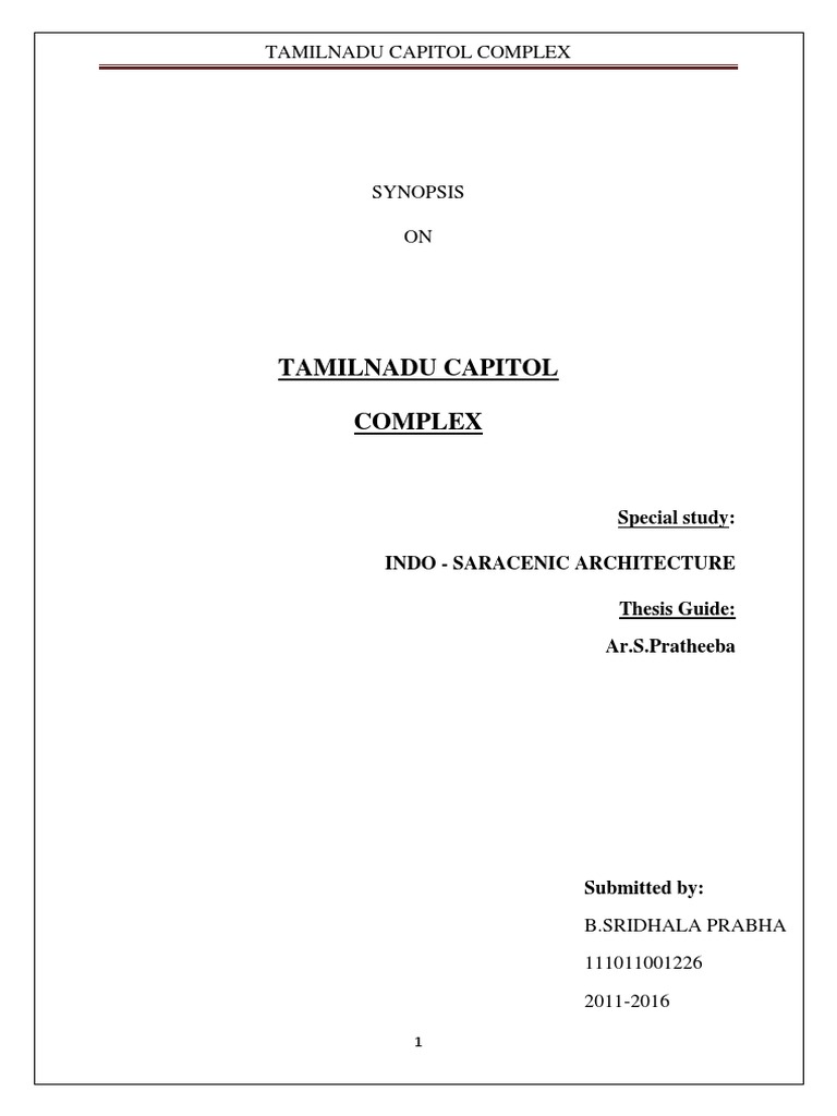 Tamil Nadu Capital Complex | PDF | Dome | Architectural Design