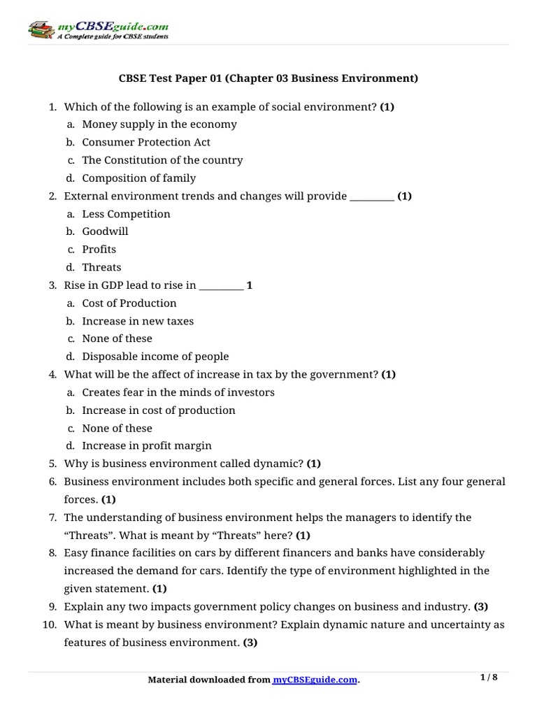 12 BST ch3 tp1 | PDF | Competition | Business