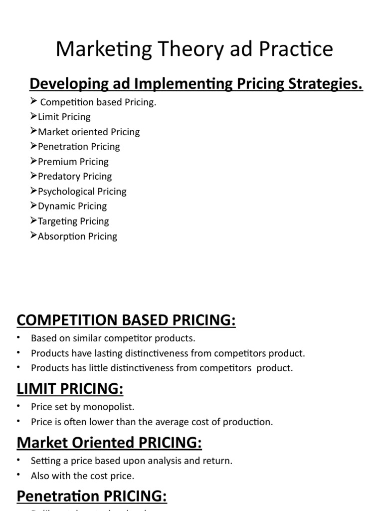 Marketing Theory Ad Practice | PDF | Pricing | Business