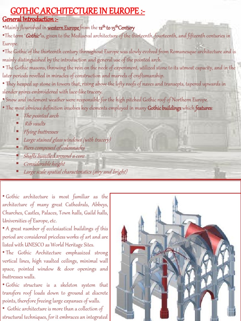 Key Features of Gothic Architecture | PDF | Gothic Architecture | Vault ...