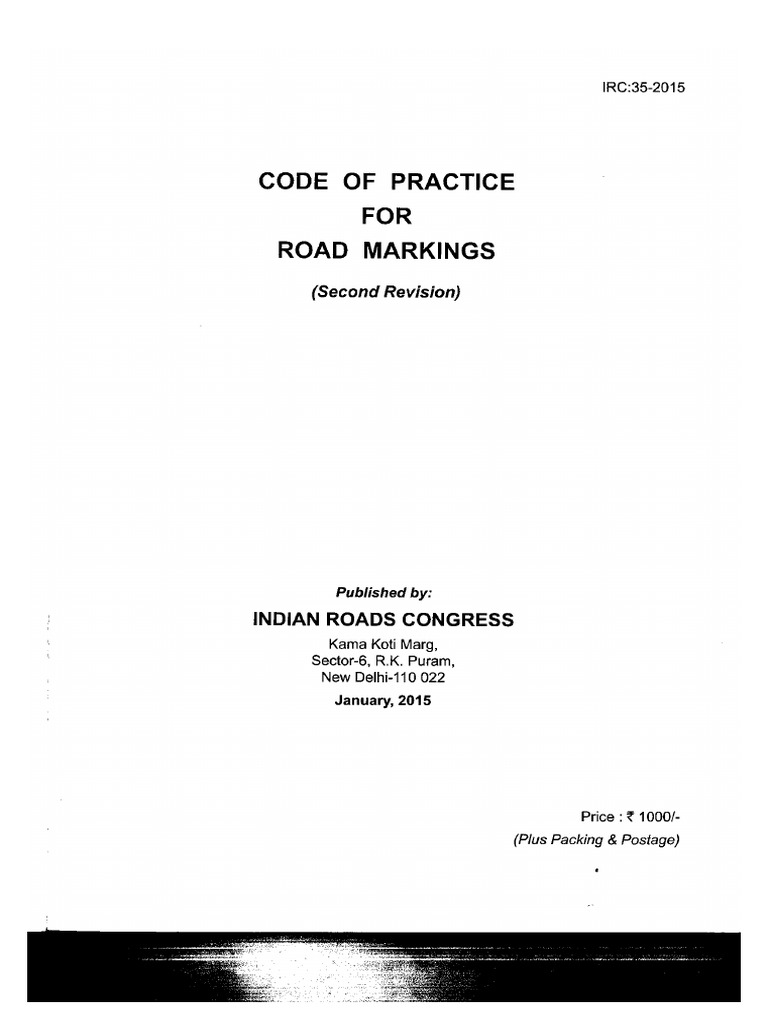 Road Marking Table | PDF