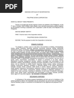 SEC-Articles of Incorporation | PDF | Corporations | Stocks