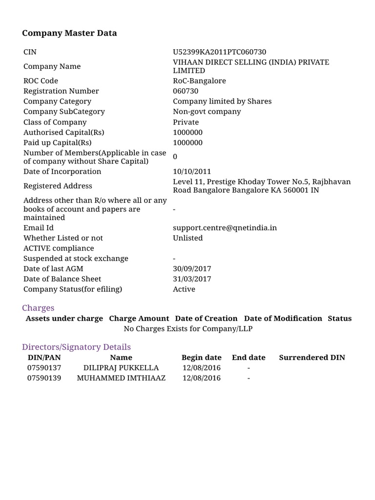 Ministry of Corporate Affairs - MCA Services PDF | PDF