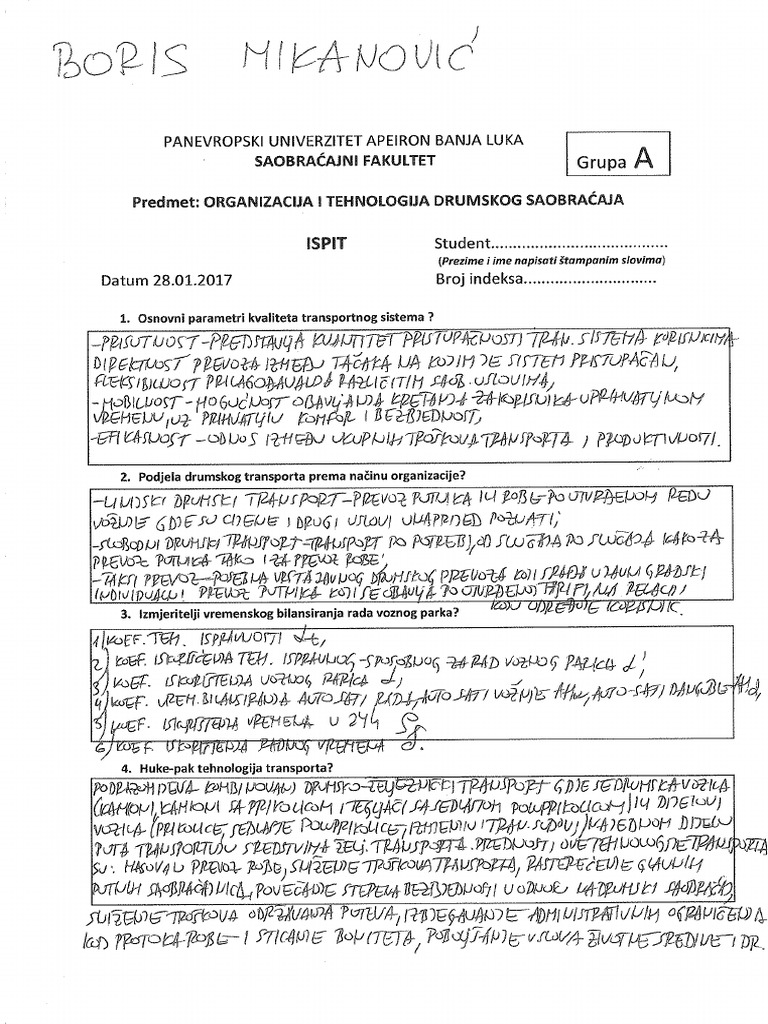 Rješeni Zadaci Sa Ispitnih Rokova | PDF