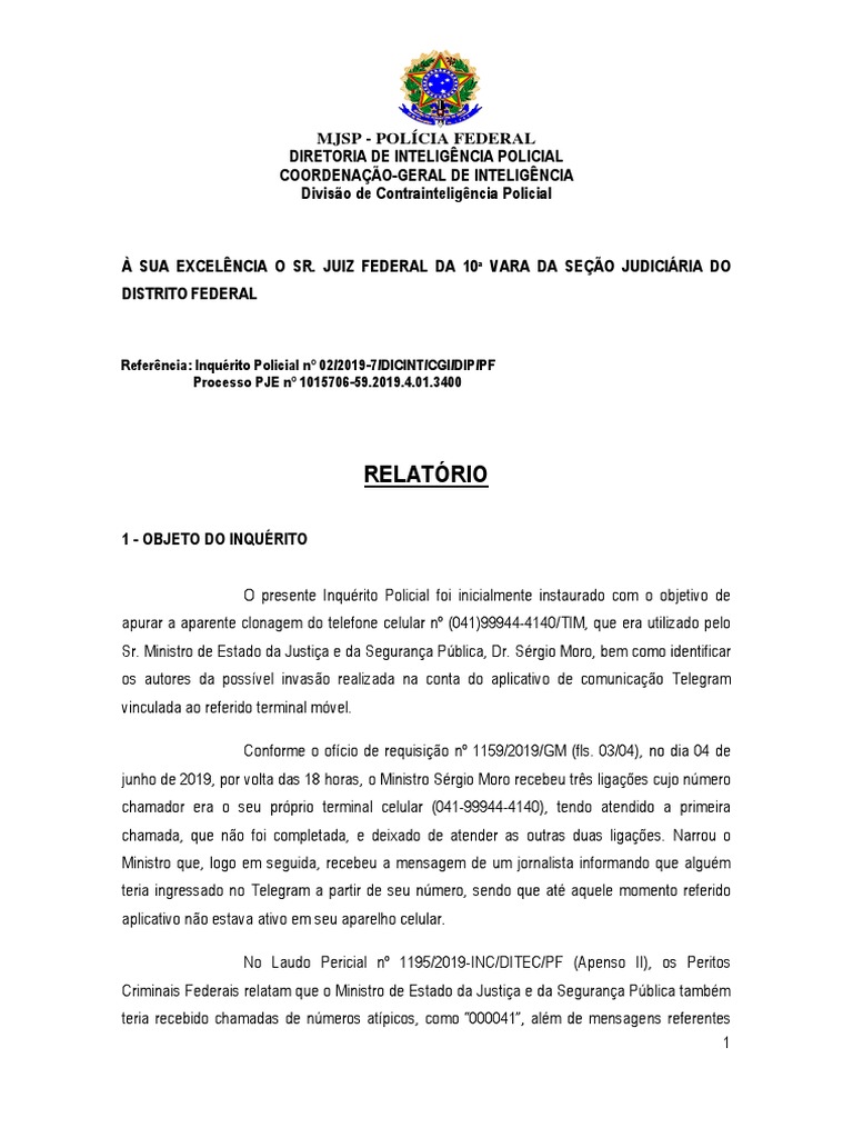 Relatório de Inquérito Policial - Hackers | PDF | Voz sobre IP (VoIP ...