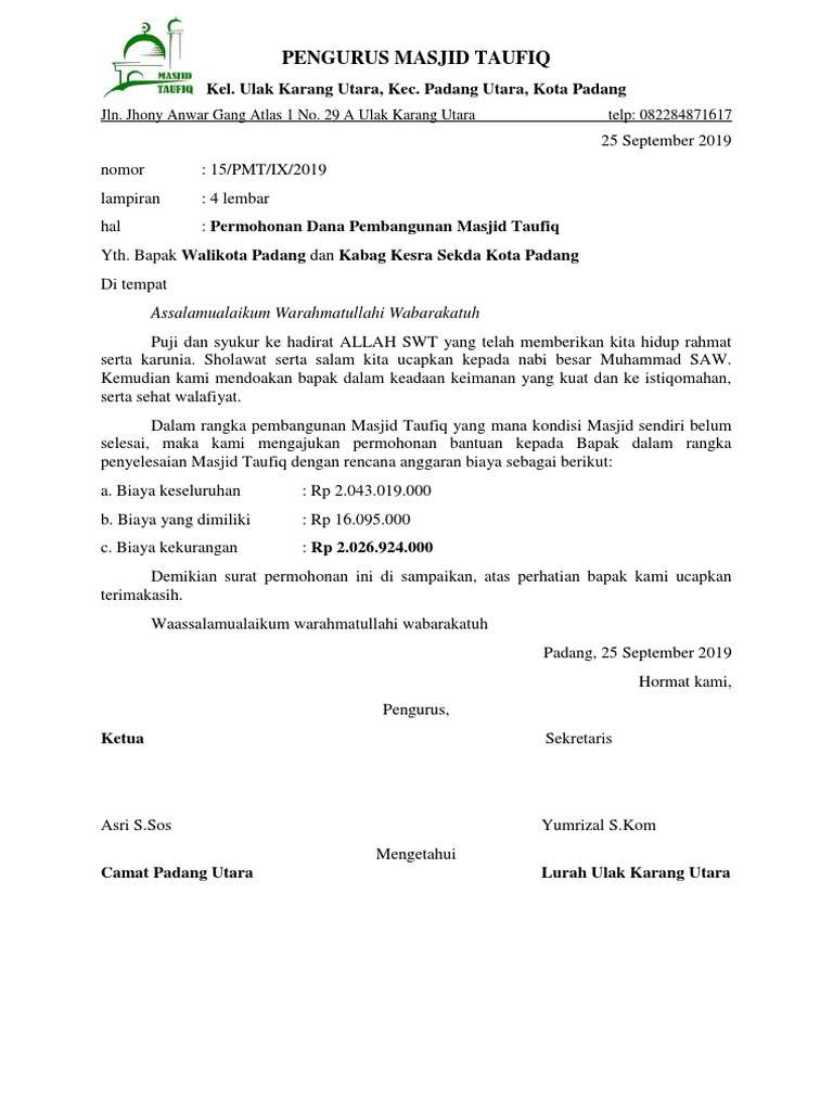 Proposal Ke Walikota | PDF