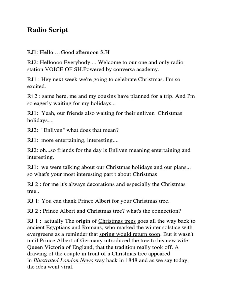 RADIO SCRIPT Xmas | PDF | Santa Claus | Christmas