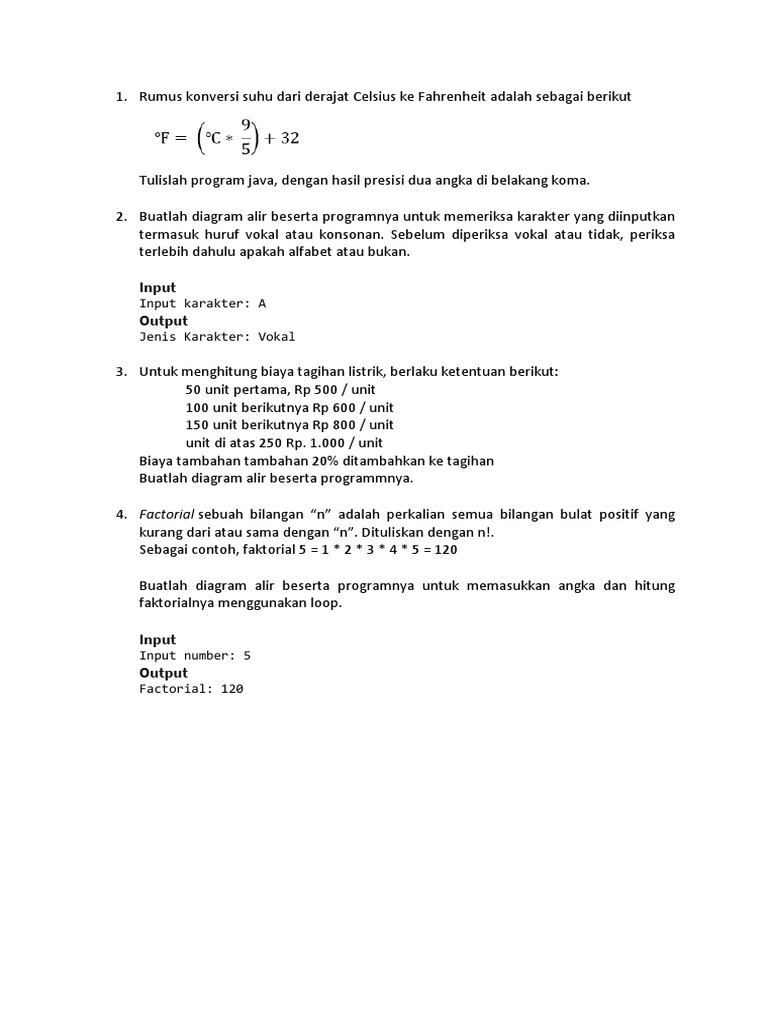 Latihan Soal Flowchart | PDF