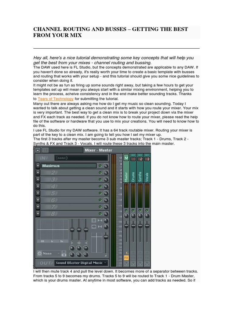 Channel Routing and Busses - Getting The Best From Your Mix | PDF ...