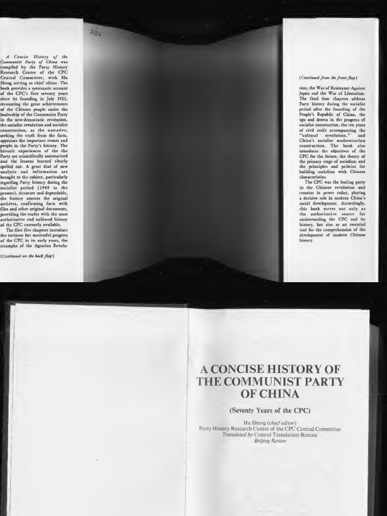 Concise History CPC - Text PDF | PDF | Communist Party Of China | Socialism