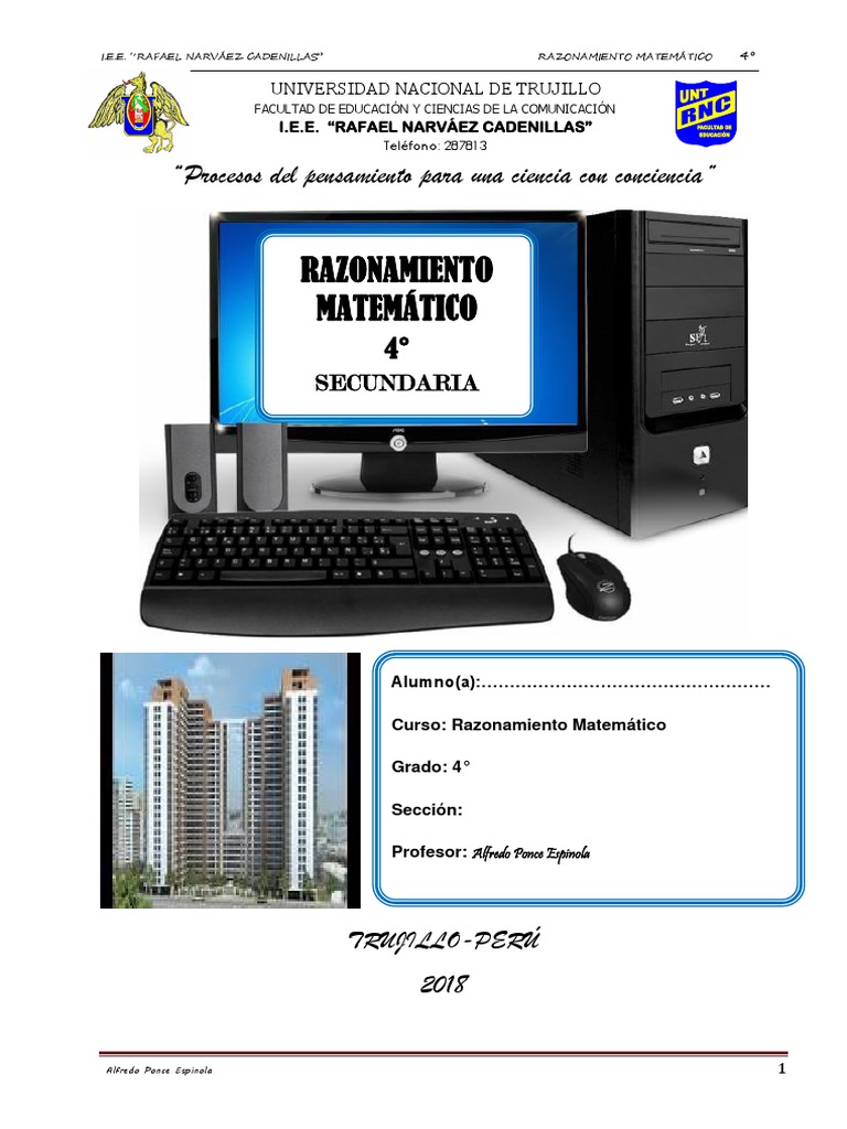 Modulo Raz. Mat 4° - RNC-2018 | PDF | Sustracción | Exponenciación