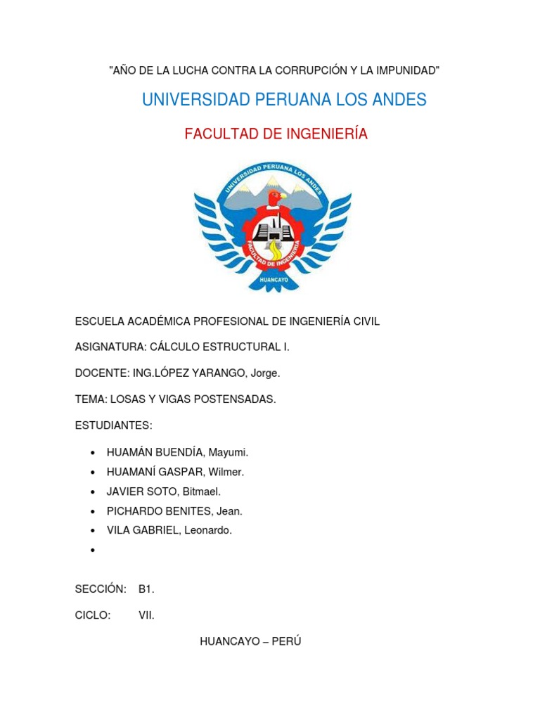 Losas Y Vigas Postensadas Estructural Descargar Gratis Pdf Hormigón