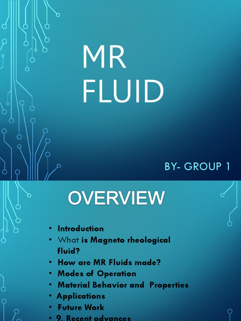On MR FLUID | PDF | Rheology | Classical Mechanics