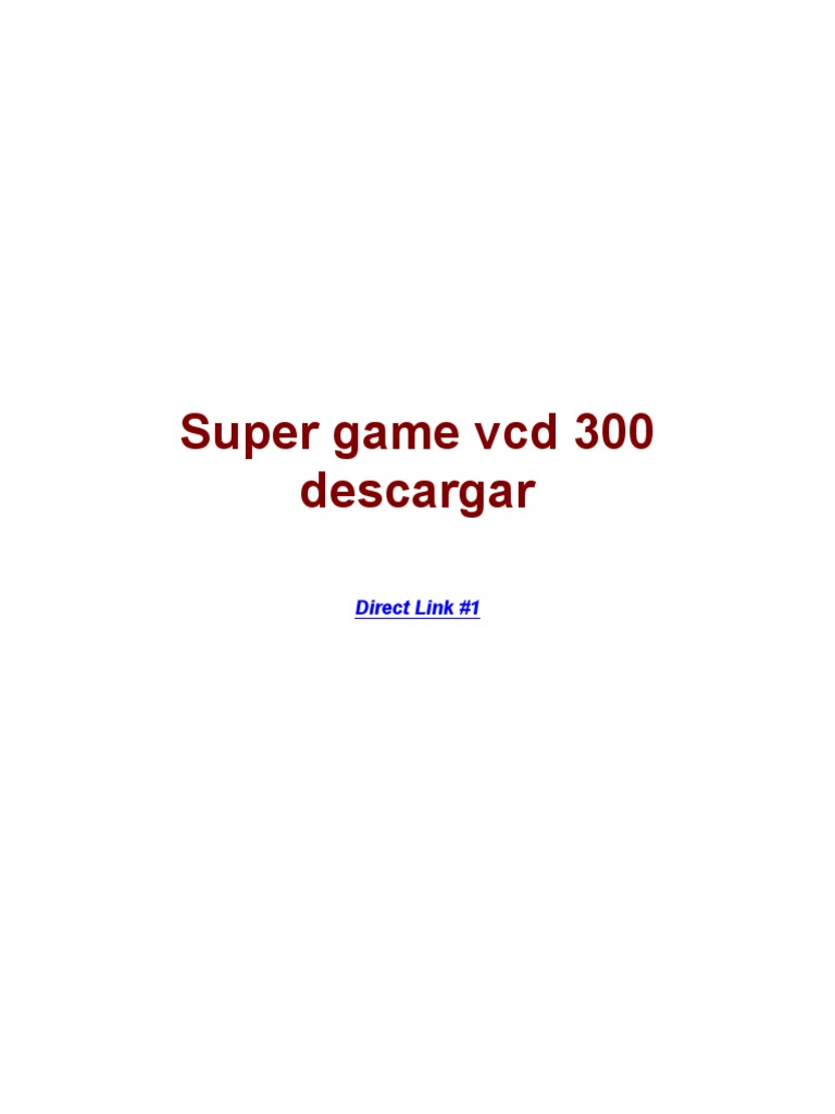 Super Game VCD 300 Descargar PDF | PDF | Microsoft Windows | Computing