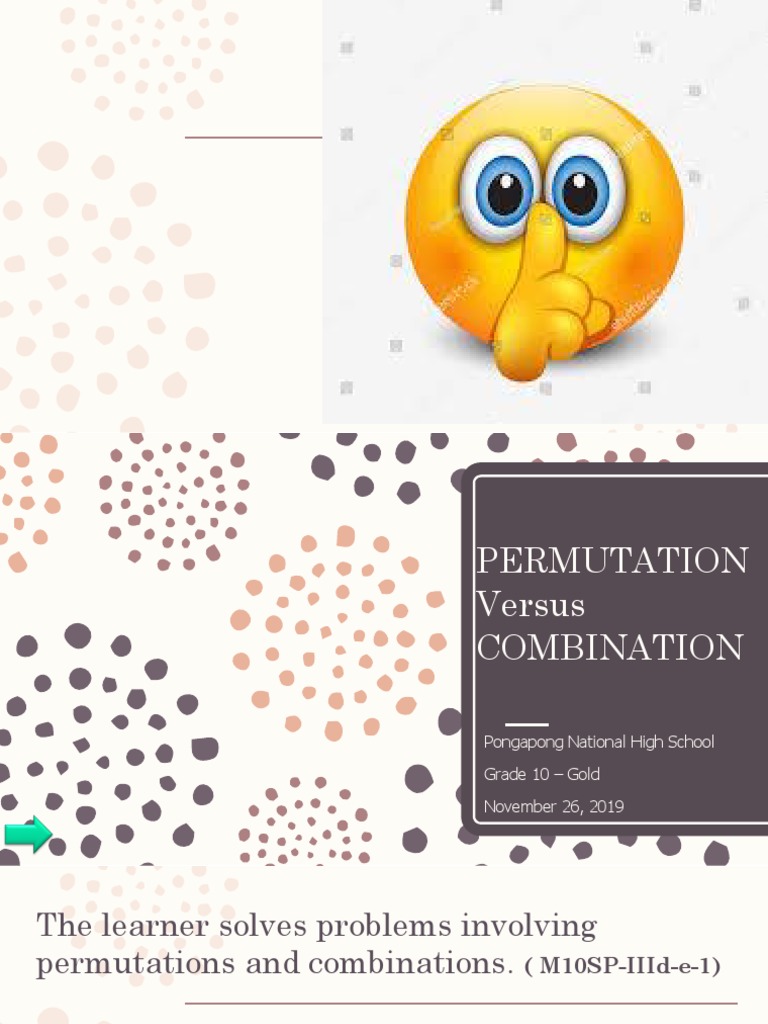 Permutation Vs Combination Pdf Permutation Combinatorics
