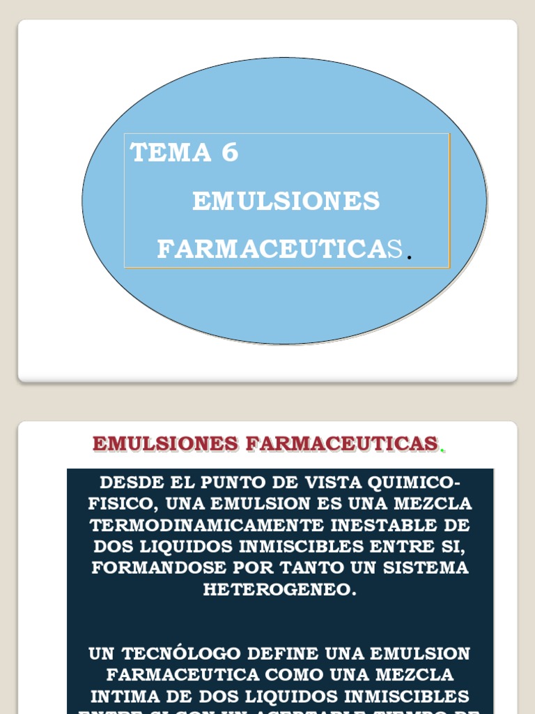 Emulsiones | PDF | Emulsión | Fase (materia)
