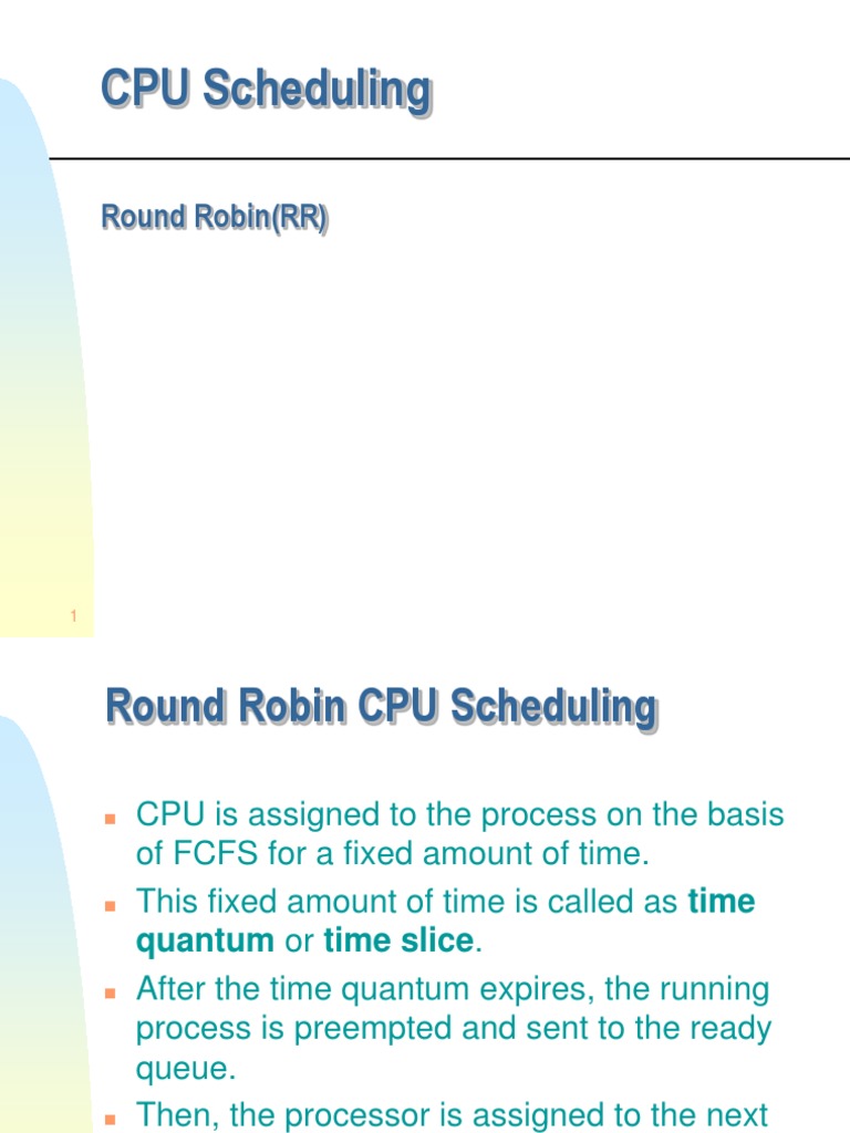 Round Robin | PDF | Scheduling (Computing) | Areas Of Computer Science