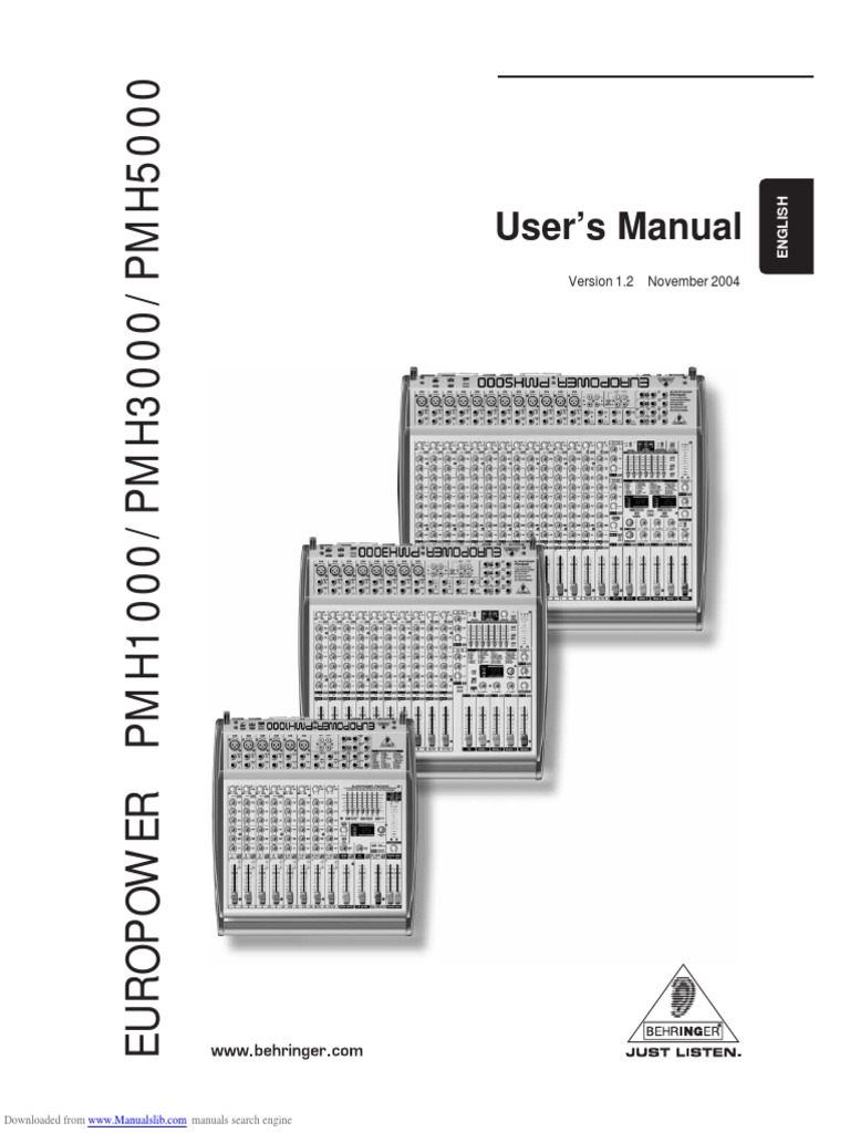 pmh1000 PDF | PDF | Equalization (Audio) | Microphone