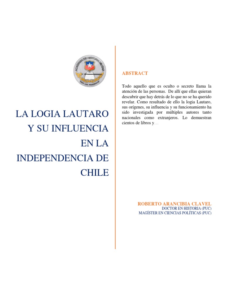 La influencia de la Logia Lautaro en la independencia de Chile ...