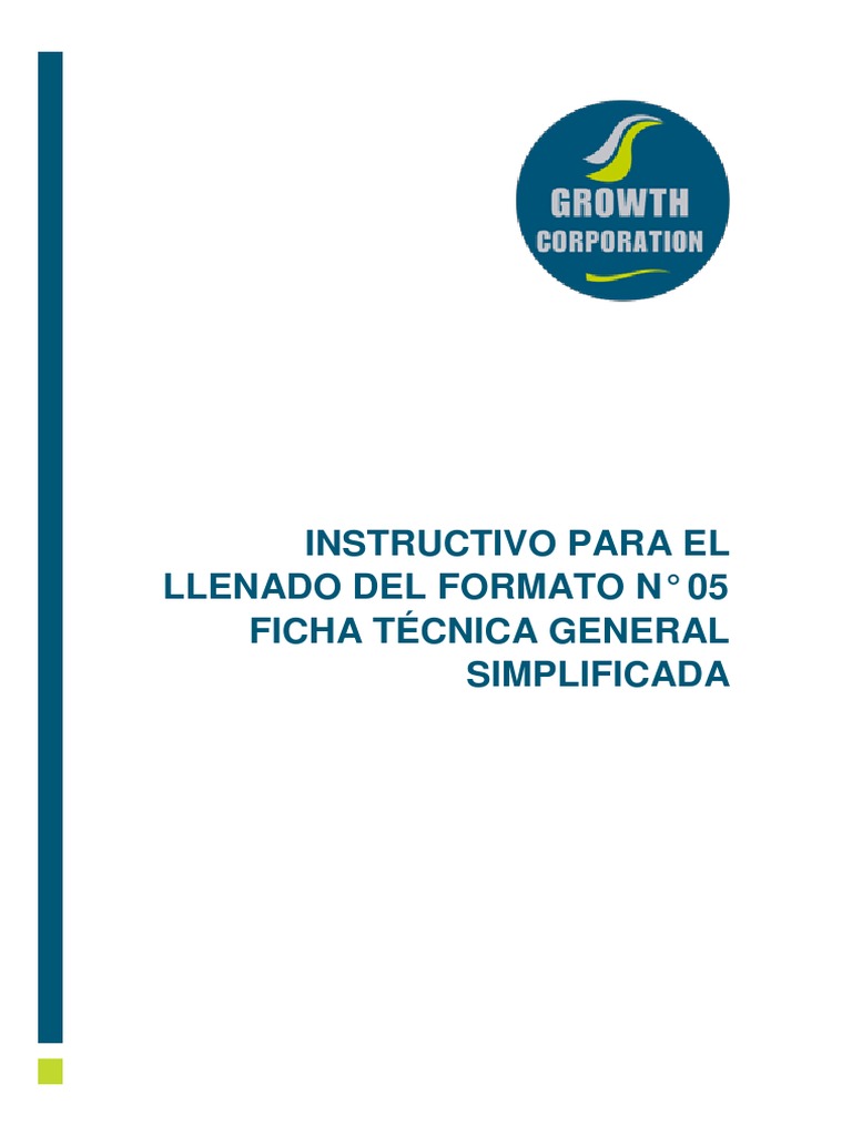 Instructivo Ficha Técnica General Simplificada | PDF | Saneamiento | Agua