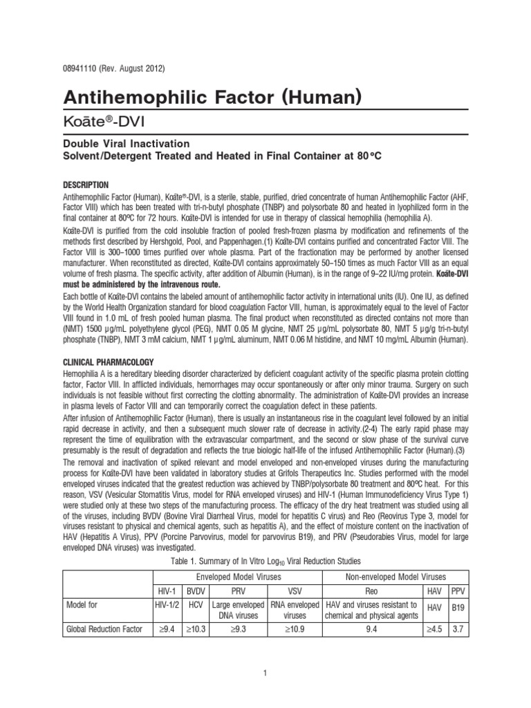Koate DVI | PDF | Dose (Biochemistry) | Chemistry