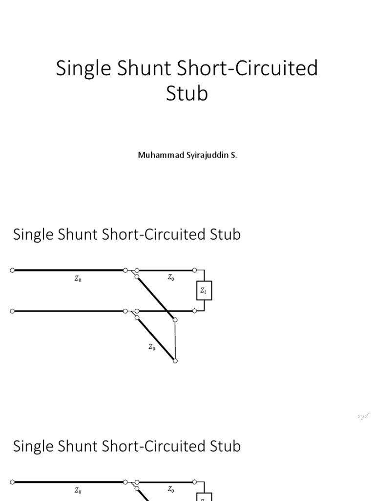 12a Single Shunt Short-Circuited Stub PDF | PDF
