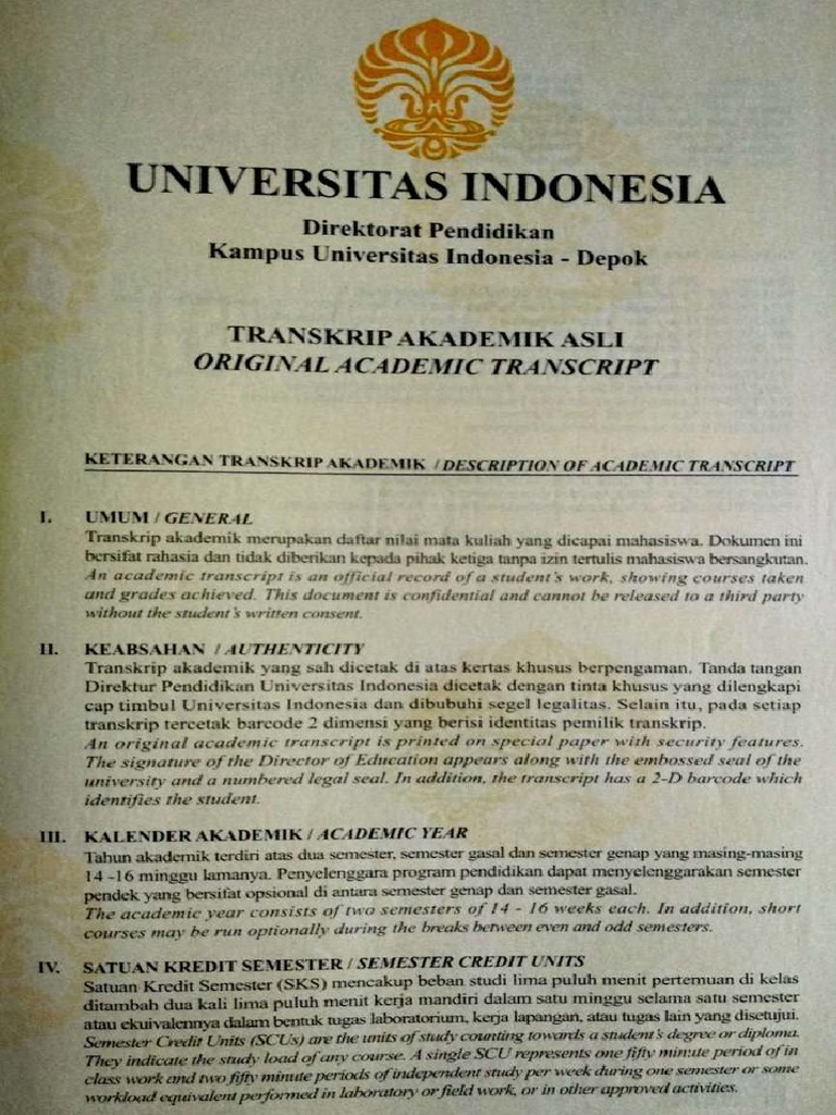 Transkrip Nilai Apt Compress PDF | PDF